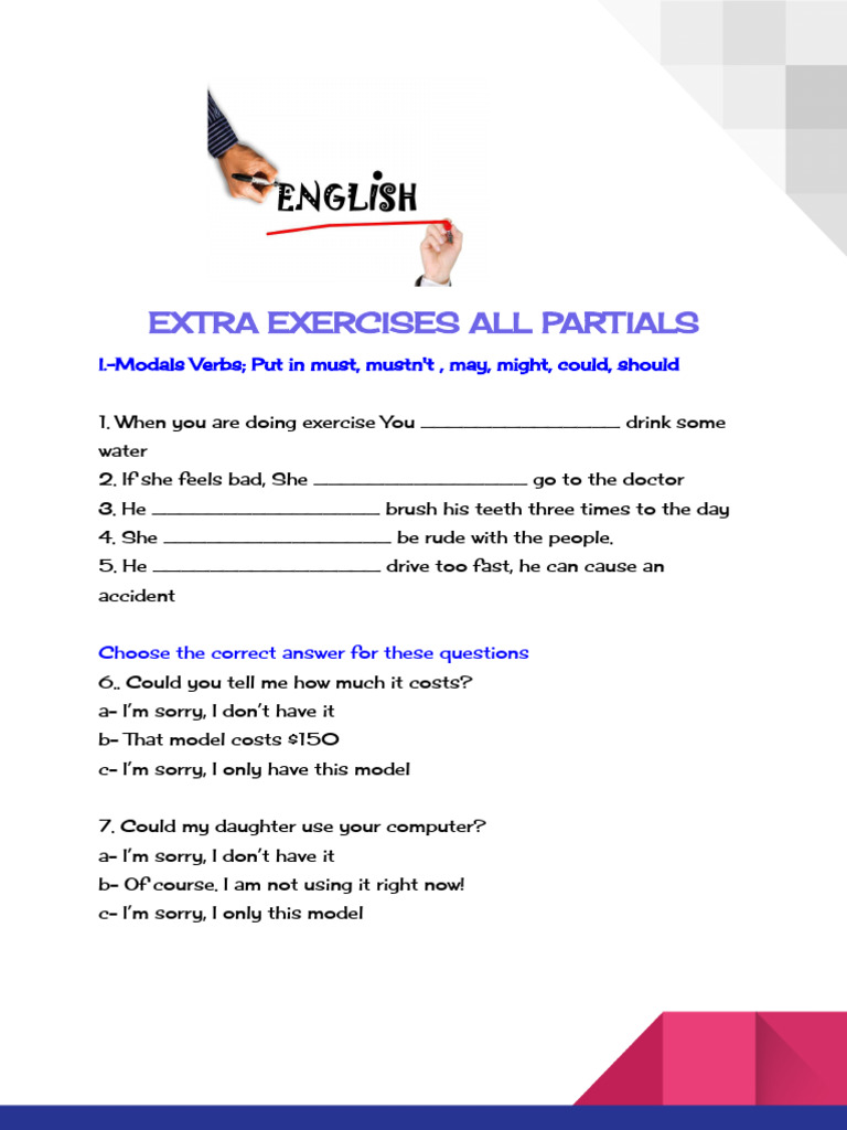 2023 Exercises Extra English V | Download Free PDF | Grammar | Linguistics