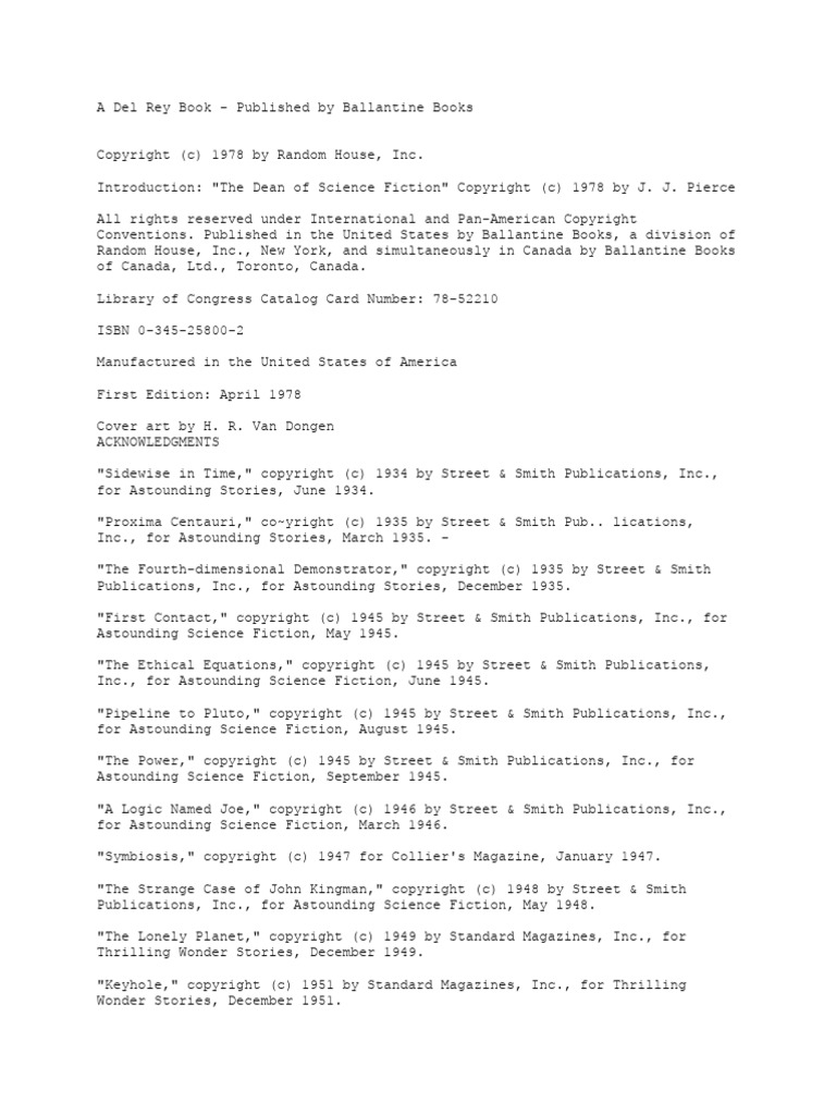 Murray Leinster - The Best of Murray Leinster | PDF | Science Fiction