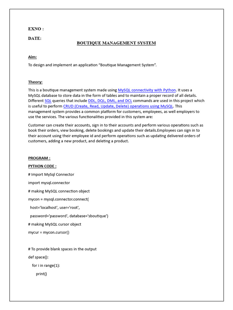 Mini Project Boutique-1 | PDF | My Sql | Databases