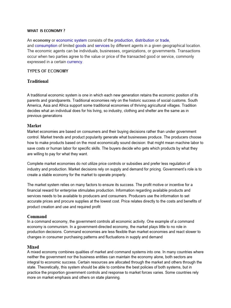 What Is Economy | Download Free PDF | Inflation | Economics