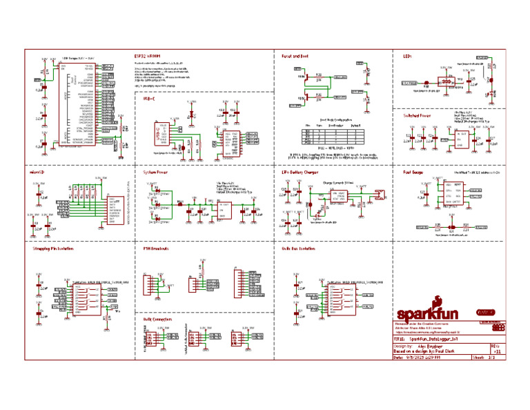 SparkFun DataLogger IoT Schematic V11 | PDF