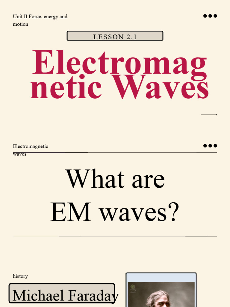 Lesson 2 1 Electromagnetic Waves Autosaved | PDF