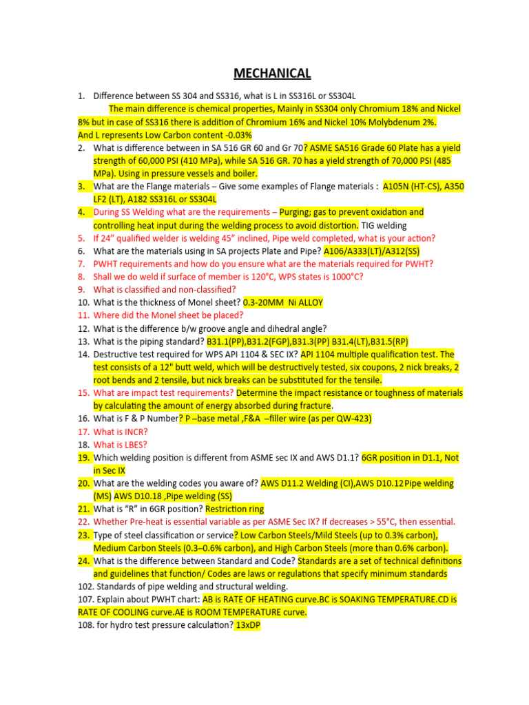 Aramco Welding Inspector Interview Guide | PDF | Construction | Welding