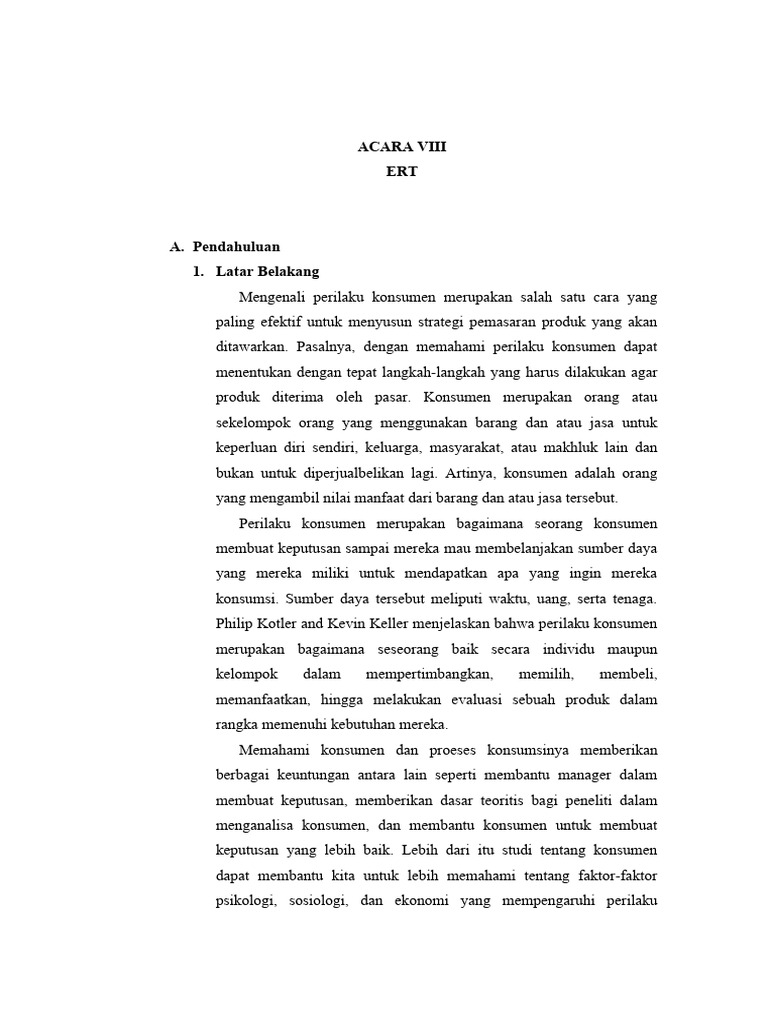 Acara Viii ERT | PDF