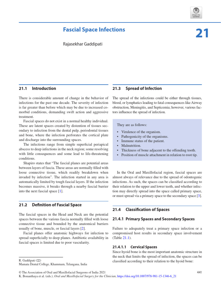 Fascial Space Infections | PDF