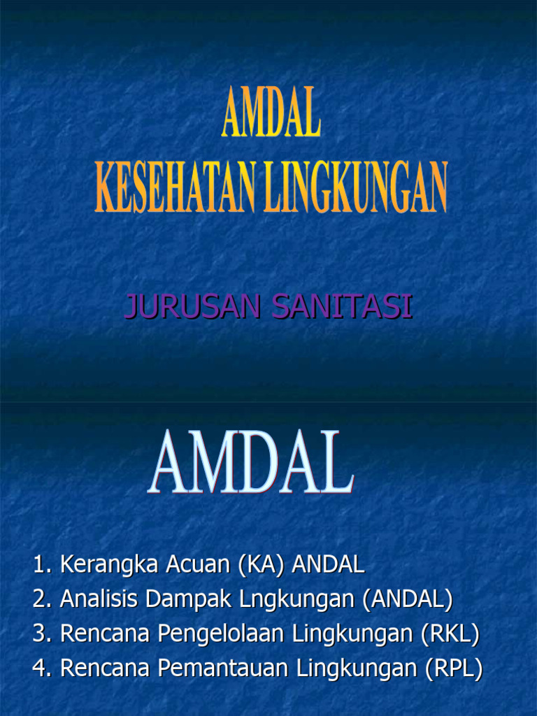 Amdal Kesmas Sanitasi | PDF