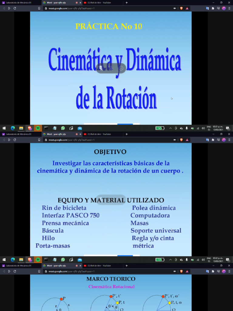 Cinematica y Dinamica de Rotacion | PDF