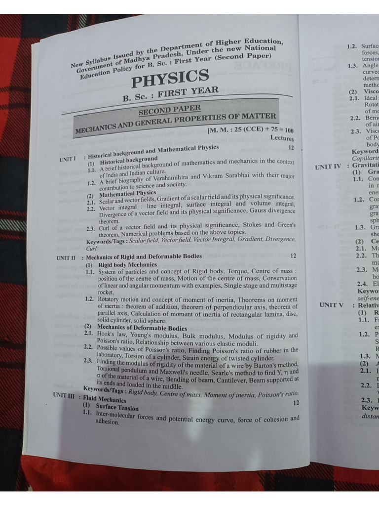 BSC Phy P2 Unit 1 | PDF