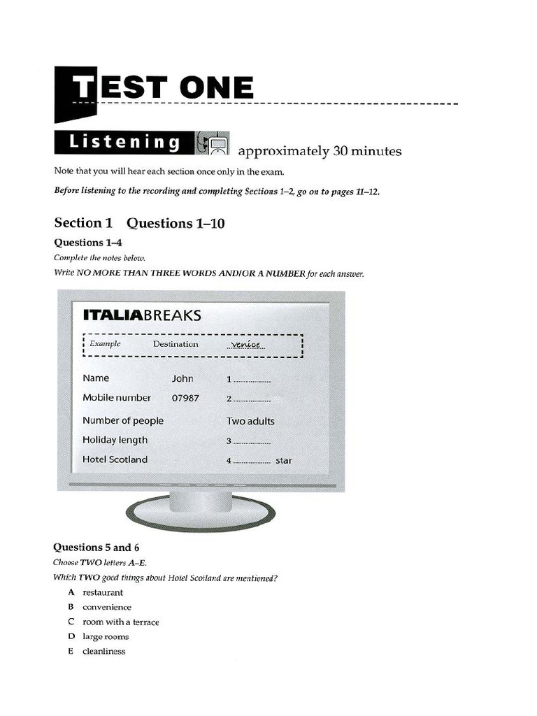 Listening File Test Builder | PDF