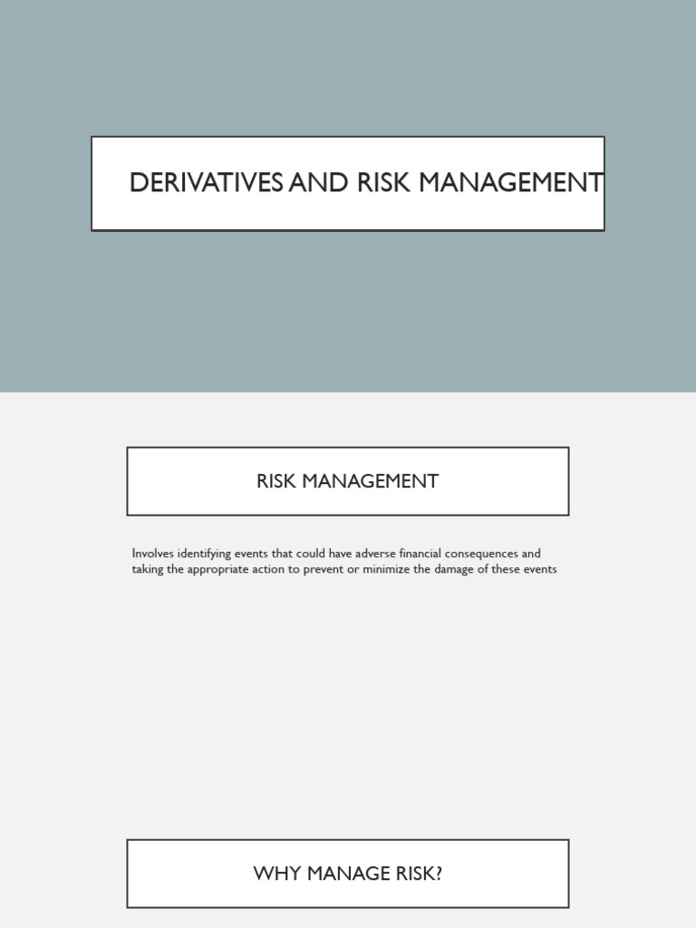 Derivatives and Risk Management | PDF