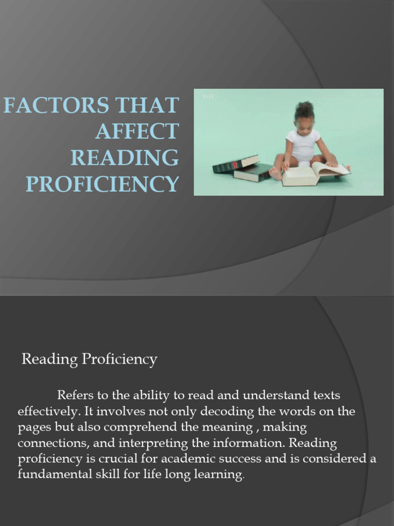 Factors That Affect Reading Proficiency | PDF | Socioeconomic Status ...