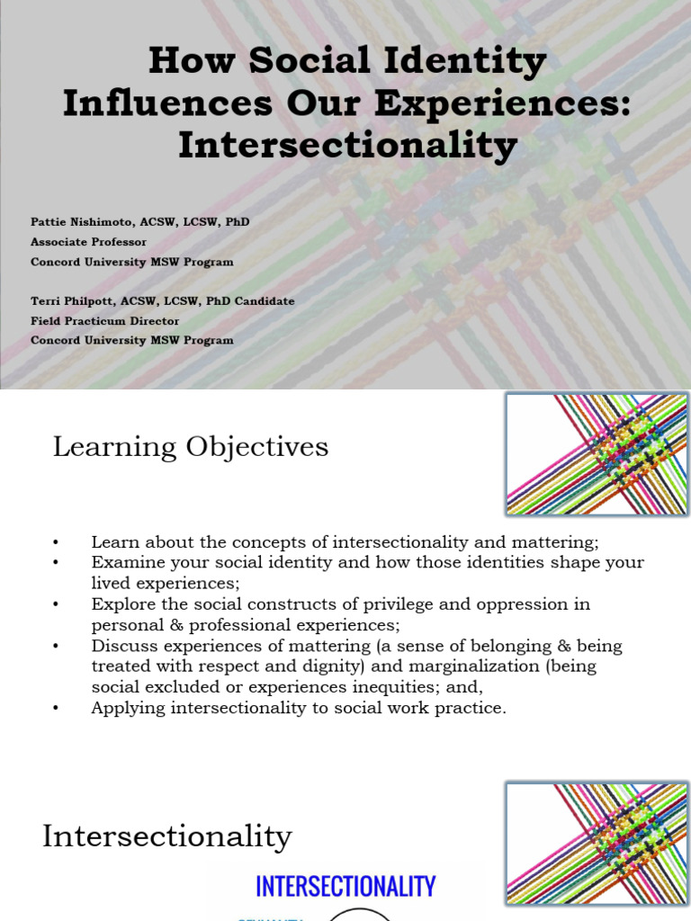 Intersectionality | PDF | Intersectionality | Gender Studies