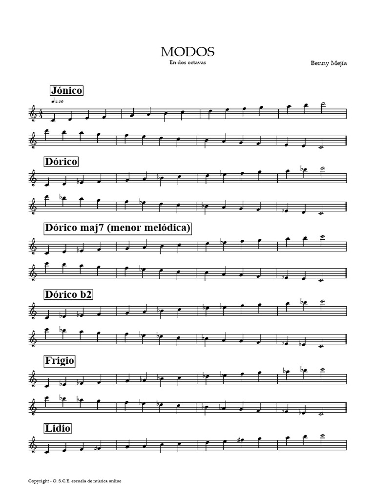 Modos | PDF | Escalas musicales | Melodía