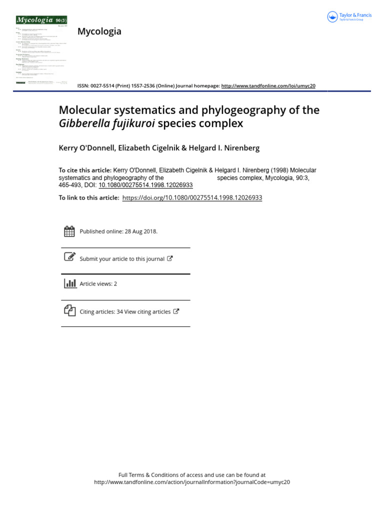 Molecular Systematics and Phylogeography of The | PDF | Species ...