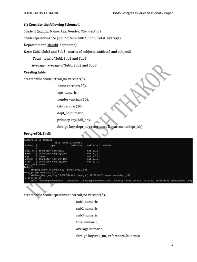 IT143 Dbms Assignment | PDF