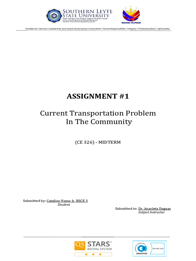 Transpo Assignment | PDF | Transport | Public Transport