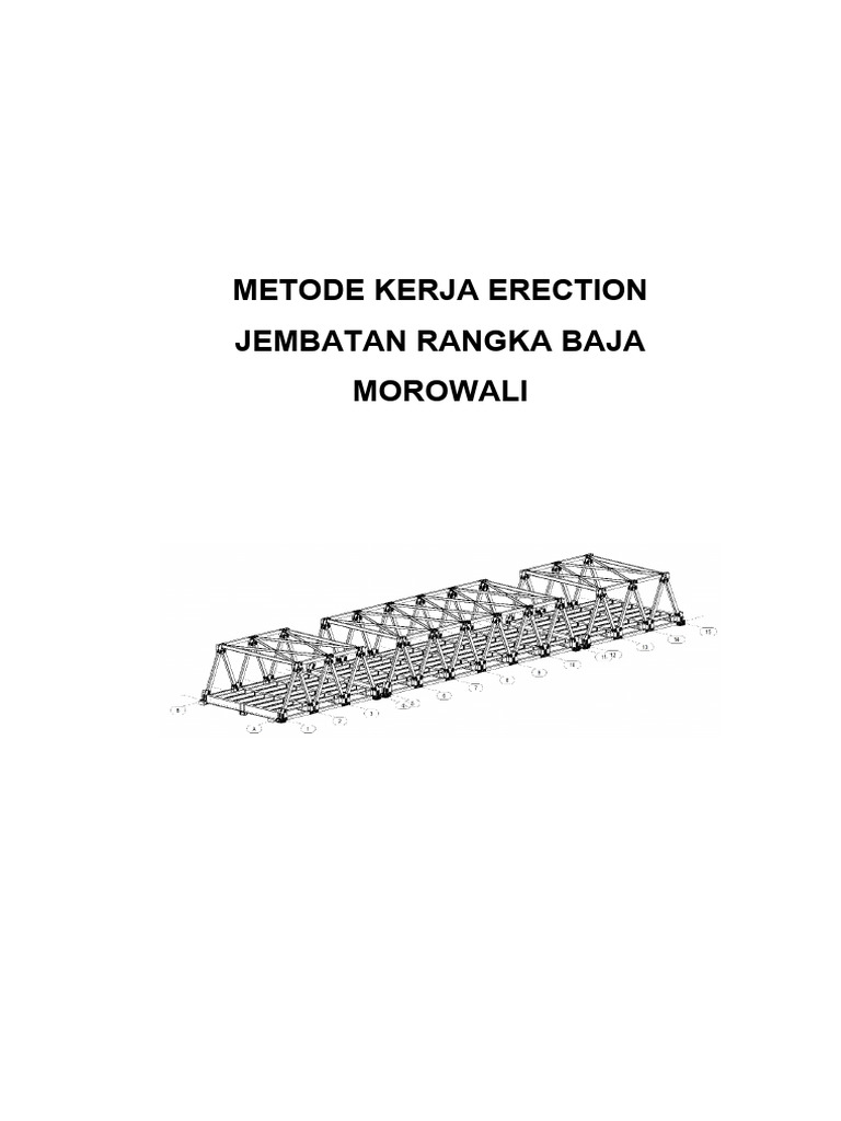 Metode Kerja Erection Jembatan Rangka Baja Morowali | PDF | Teknologi & Rekayasa