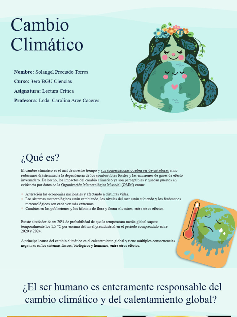 Debate Sobre el Cambio Climatico - Lectura Crítica | PDF | Cambio ...