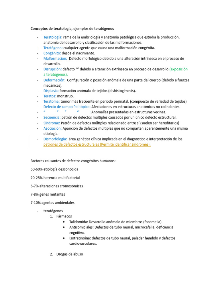 Guía Embrio Terato, Circulacio, Factor Surfacante, Somitas | PDF ...