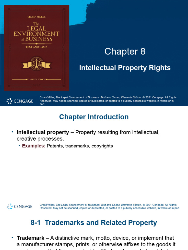 Cross, Chapter 8 | PDF | License | Trademark Distinctiveness