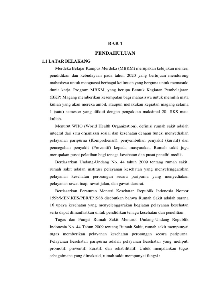 Bab 1 Laporan Magang | PDF