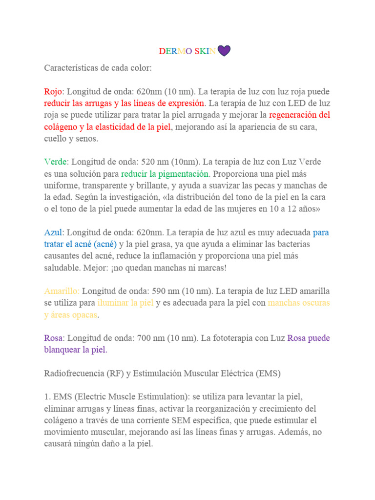 Características de Cada Color | PDF