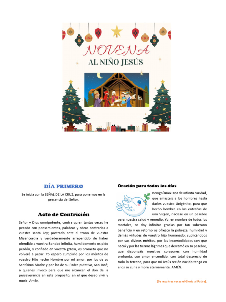 Novena Al Niño Jesús | PDF | María, madre de Jesús | Amor