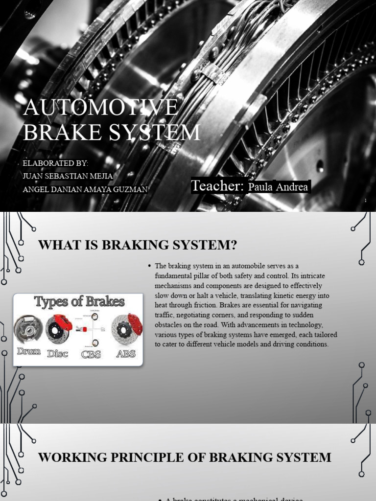 Automotive Brake System Exposicion - PPTX Danian y Sebastian | PDF | Brake | Anti Lock Braking ...