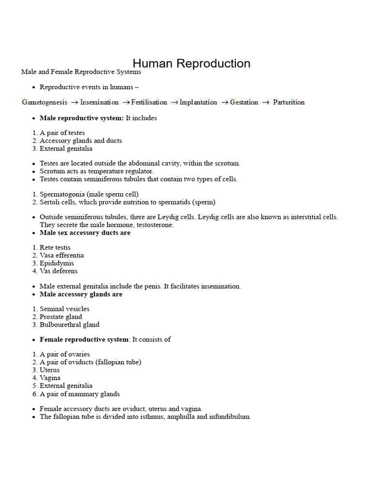 Human Reproduction | PDF | Menstrual Cycle | Testicle