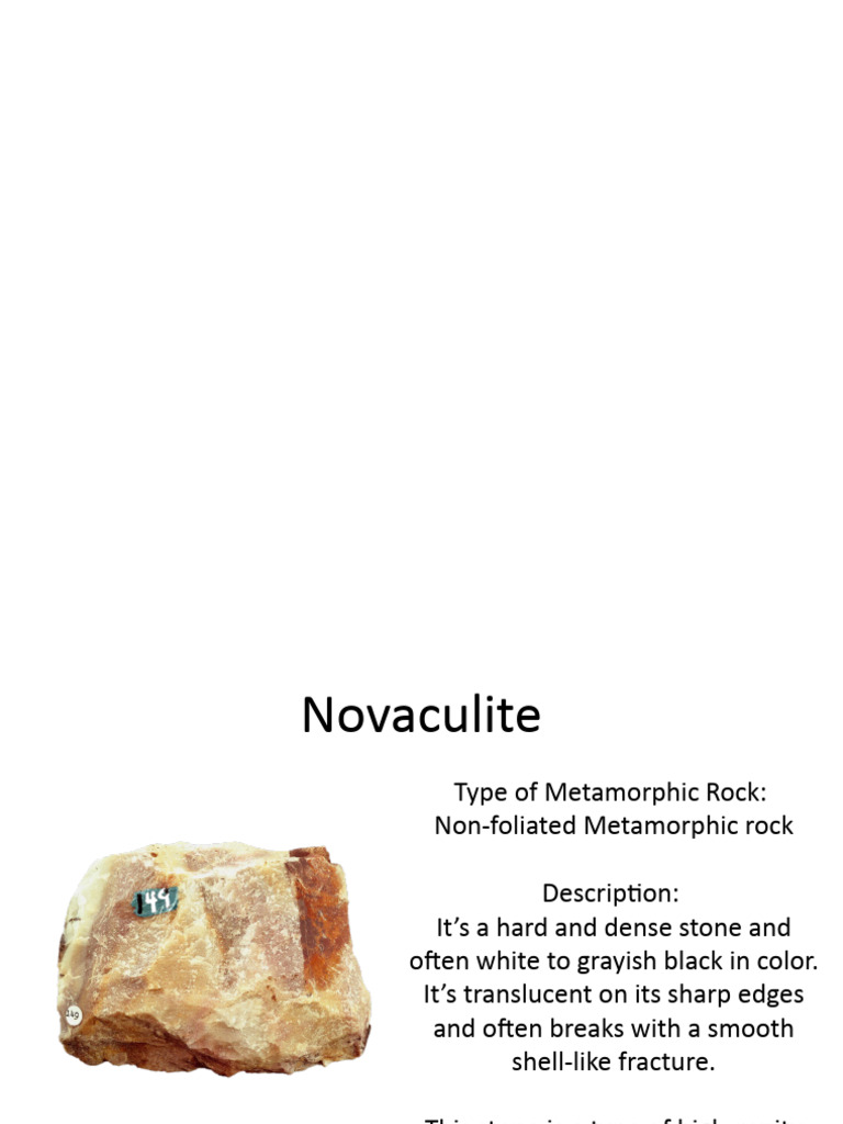 Novaculite: Non-Foliated Metamorphic Rock | PDF