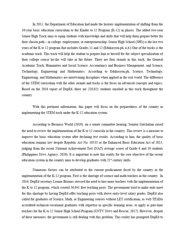 Eapp Critique-Paper | PDF | Teachers | Curriculum