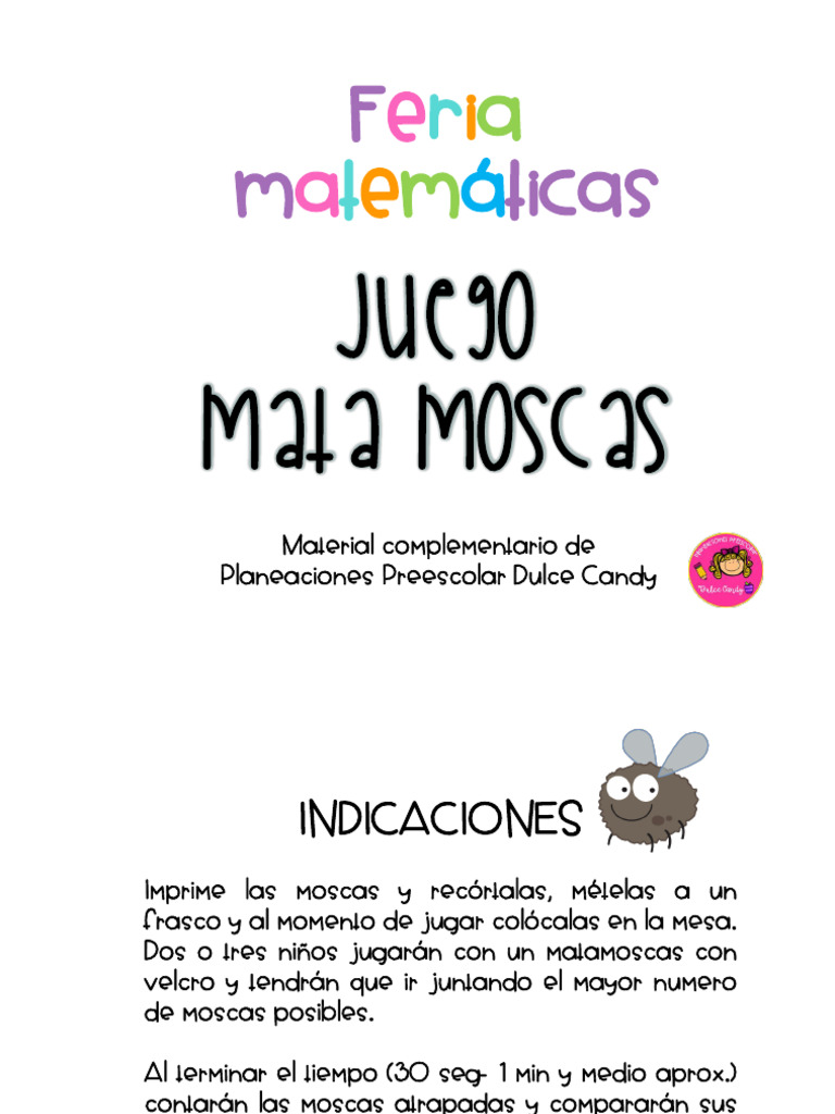 Material Atrapa Moscas Feria Matematica | PDF | Salud y bienestar