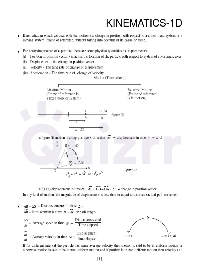 Physics Notes | PDF | Acceleration | Velocity
