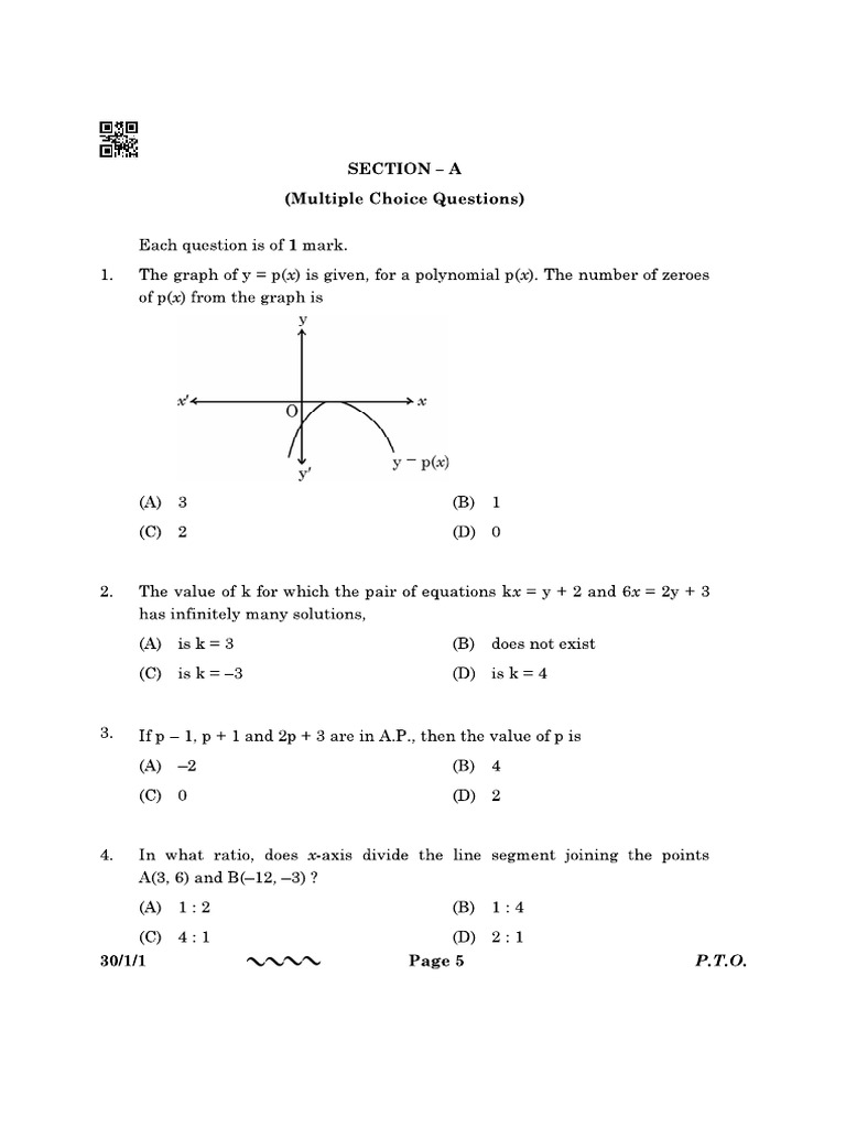 30 - 1 - 1 - Maths Standard | PDF