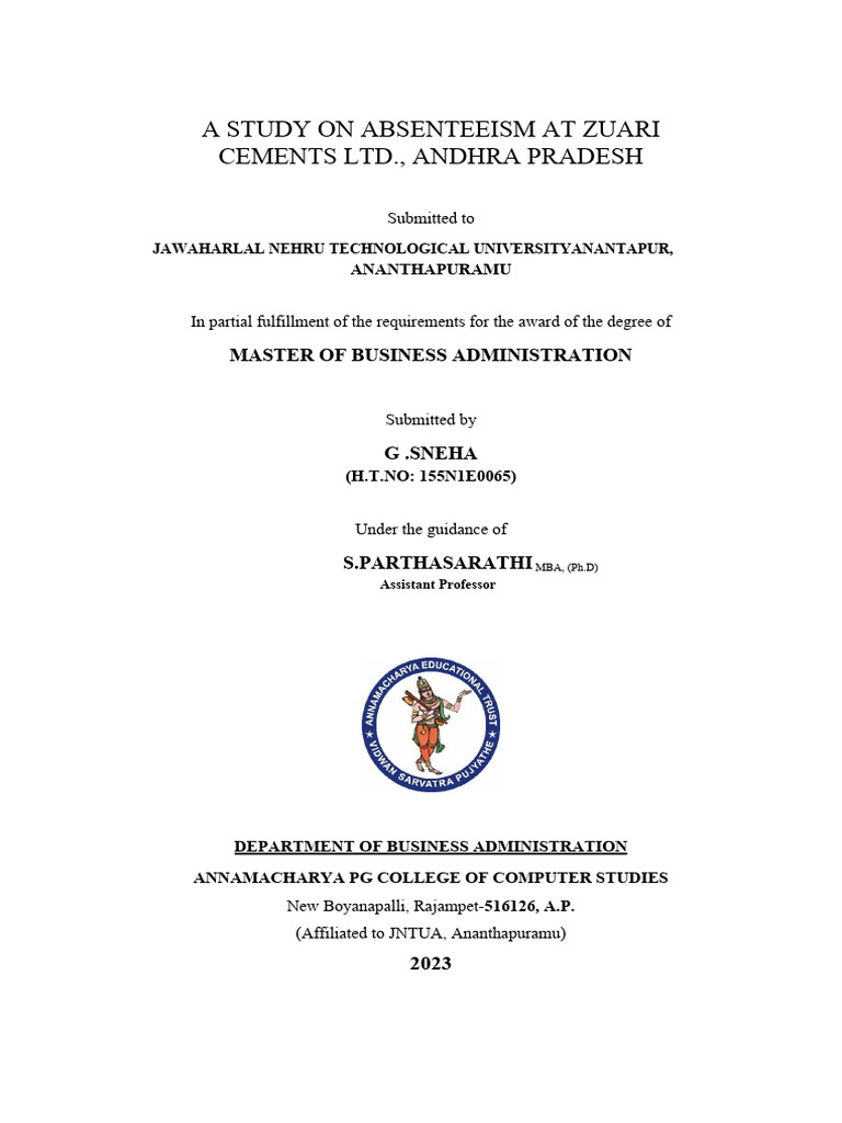 Proforma Project Work & Instructions | PDF | Paragraph