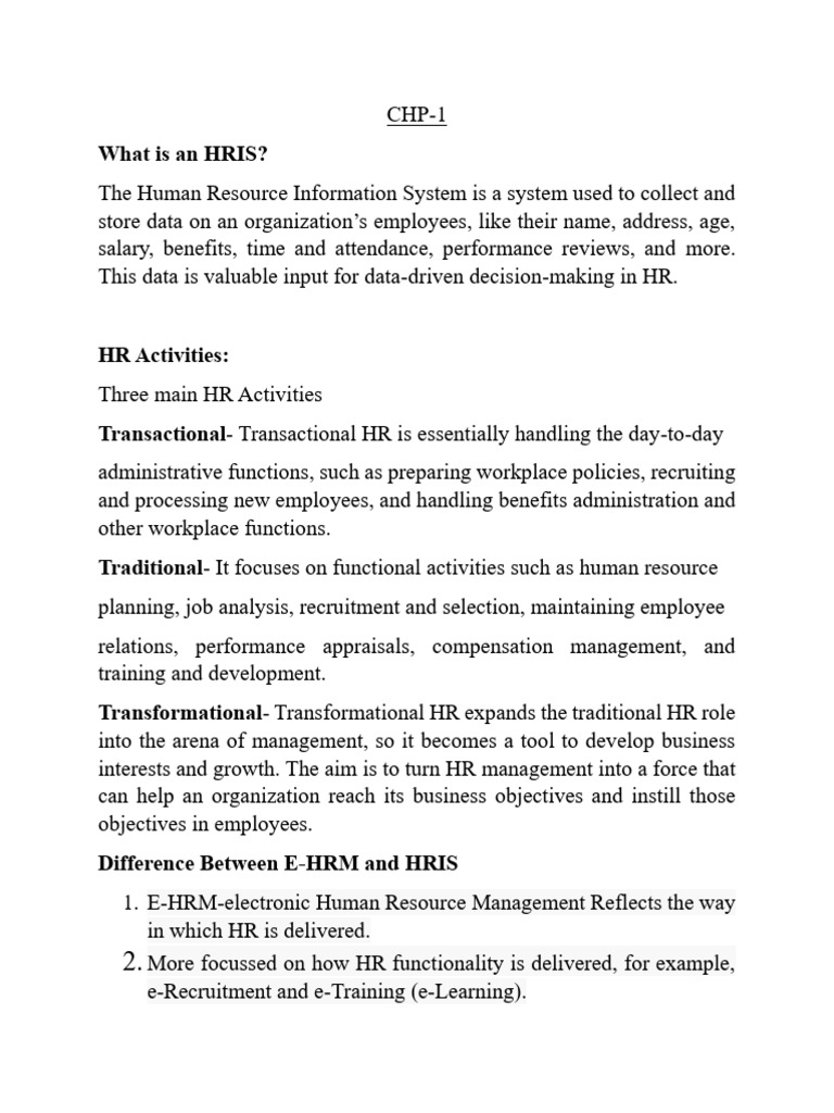HRIS | PDF | Databases | Human Resource Management