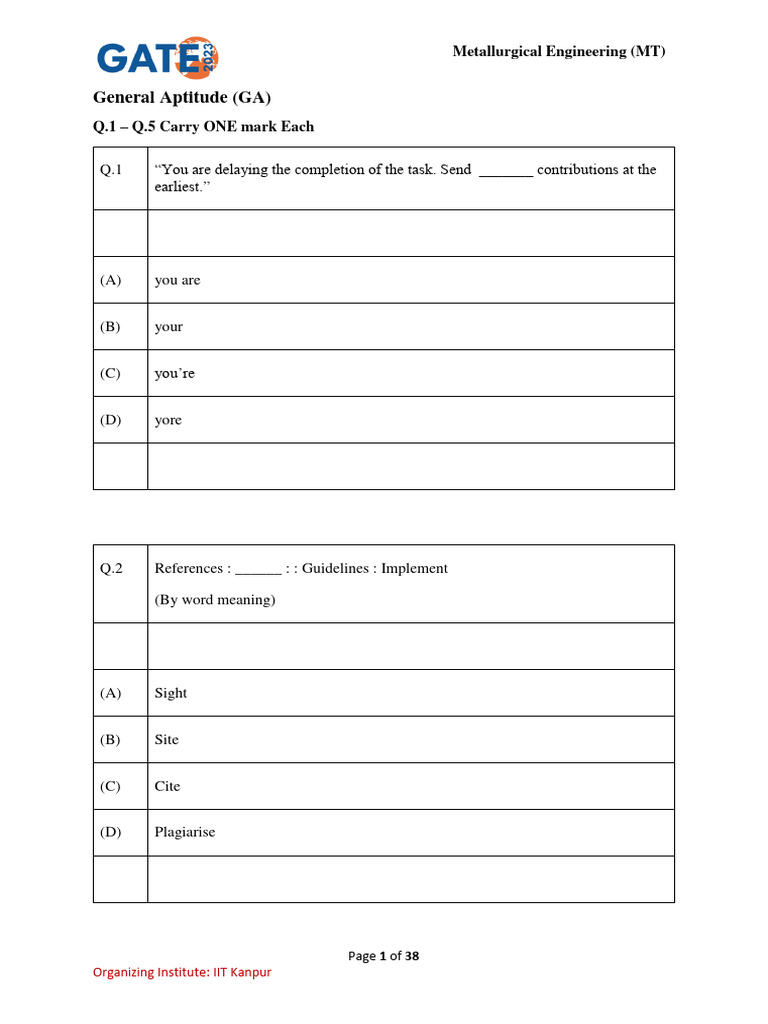 MT QP 2023 | PDF | Creep (Deformation) | Nozzle