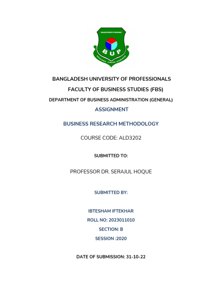 BRM Assignment | PDF