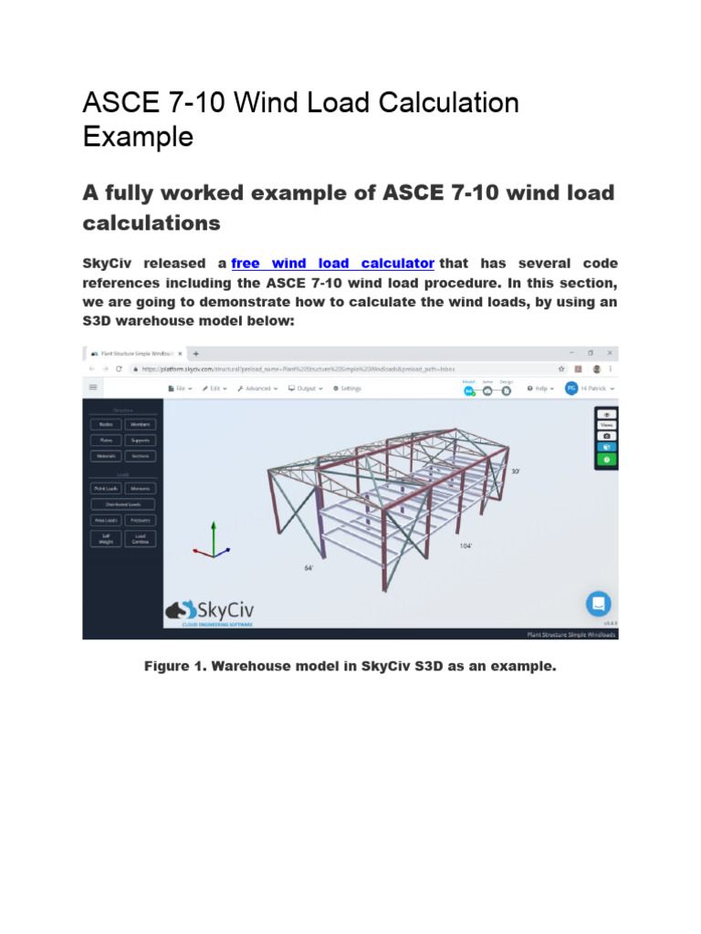 ASCE 7-10 Wind Load Calculation Guide | PDF