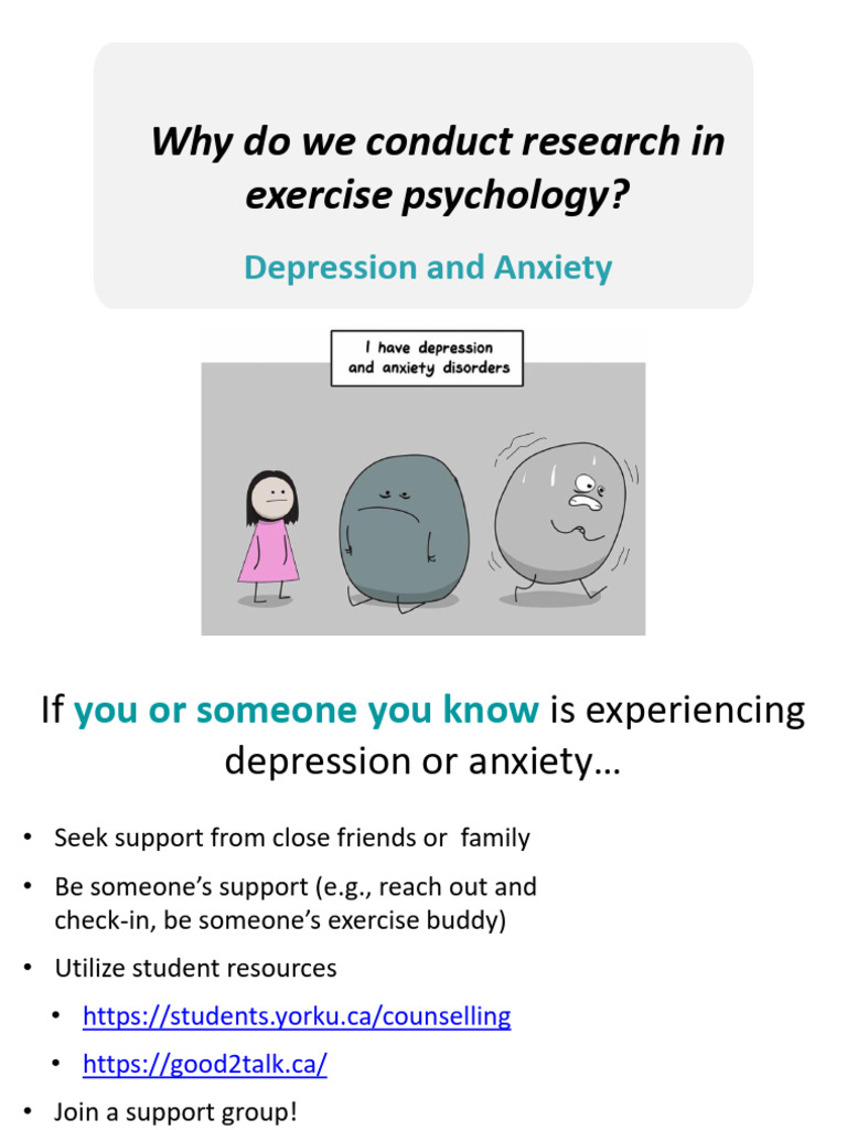 Updated KINE3000 - Topic 5 Anxiety and Depression FINAL To Post | PDF