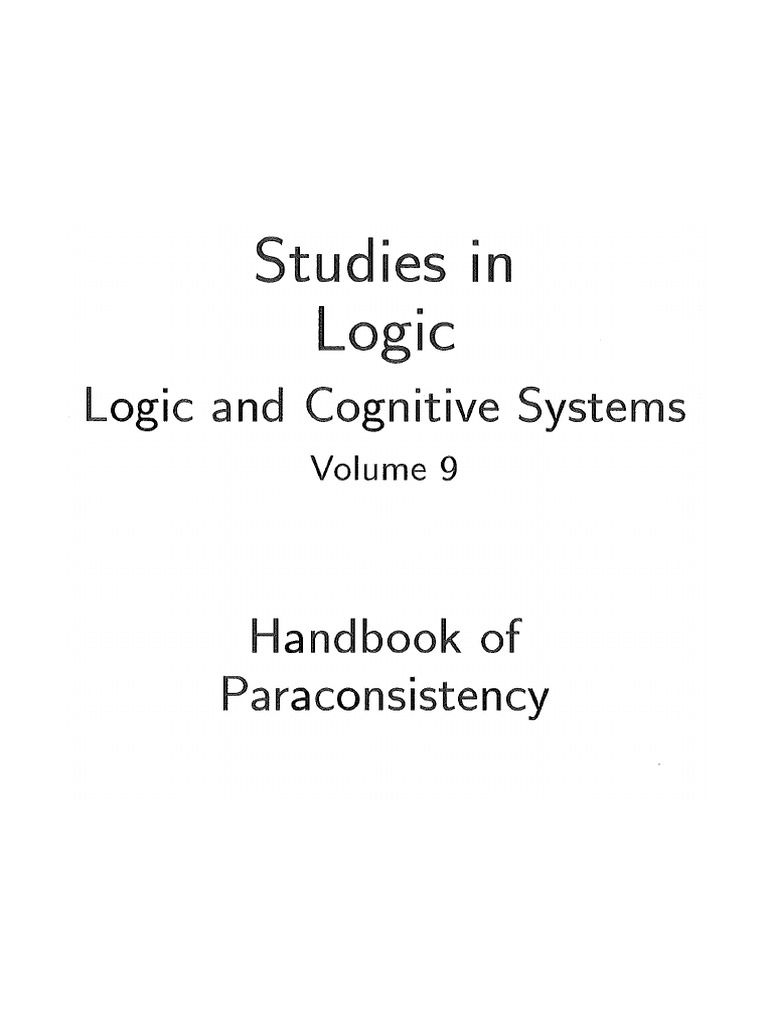 Studies in Logic: Logic and Cognitive Syste | PDF | Mathematical Logic | Axiom