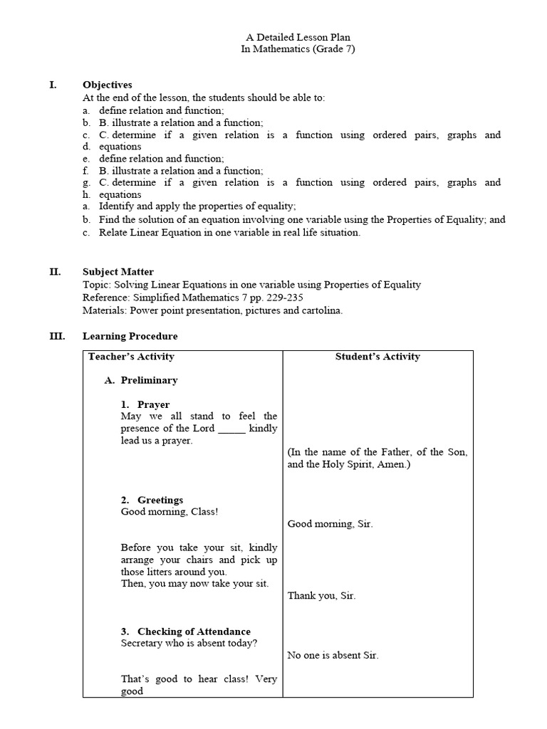 Linear Equation in One Variable | PDF | Equations | Function (Mathematics)