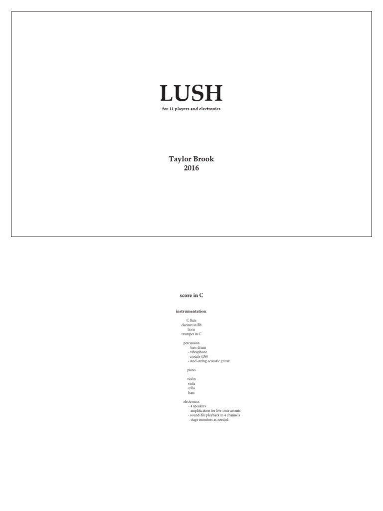 Brook - LUSH | PDF | String Instruments | Guitars