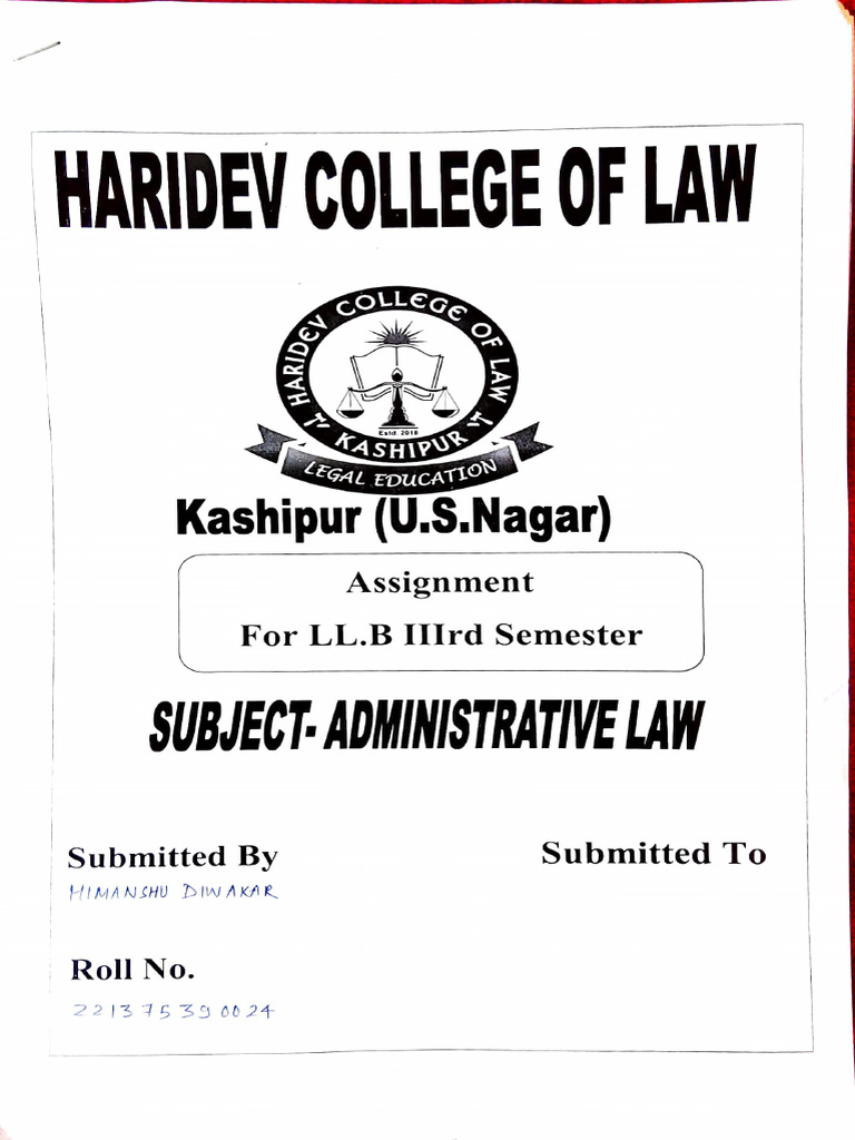 Assignment Admin Law | PDF