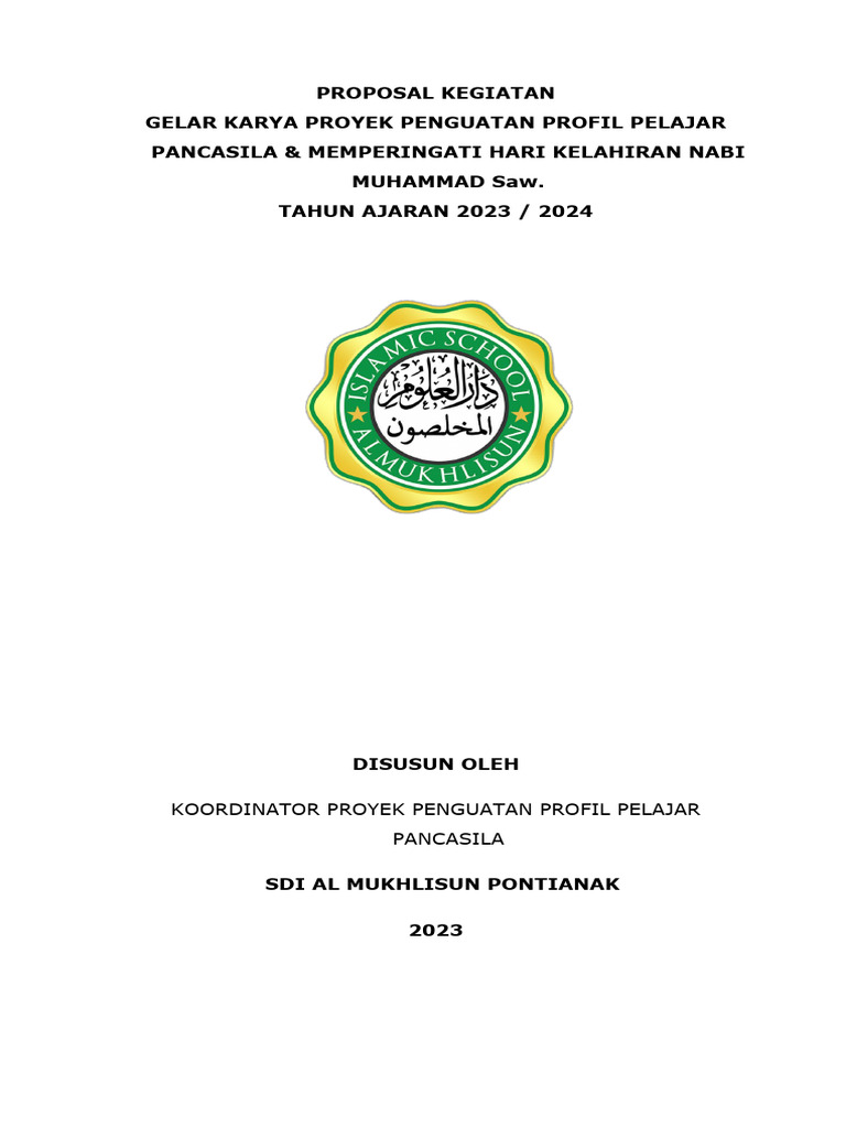 Proposal - Kegiatan - P5 Terbaru | PDF