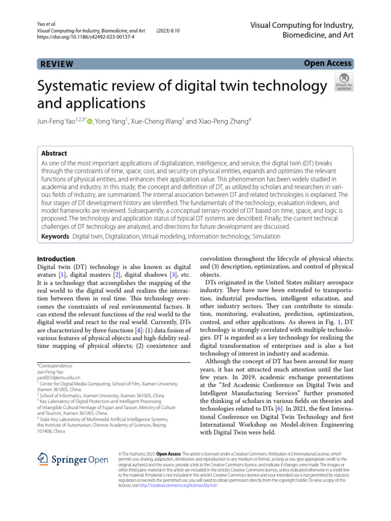 Systematic Review of Digital Twin | PDF | Simulation | Computer Aided ...