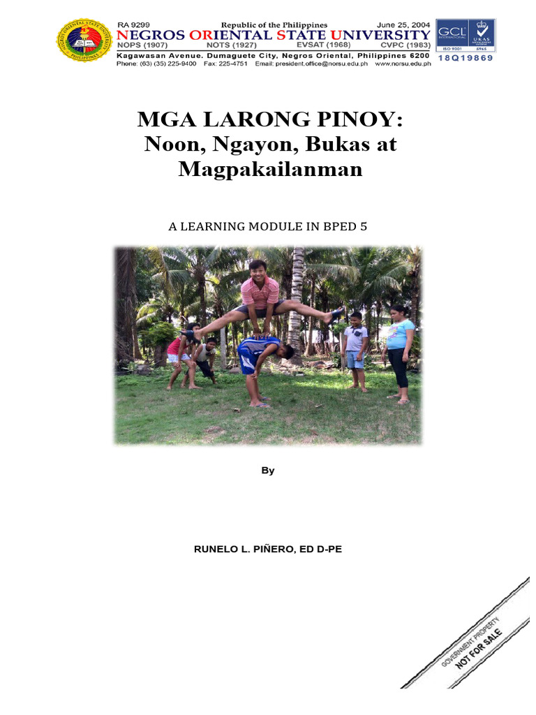 Bped 5 Traditional Games | PDF