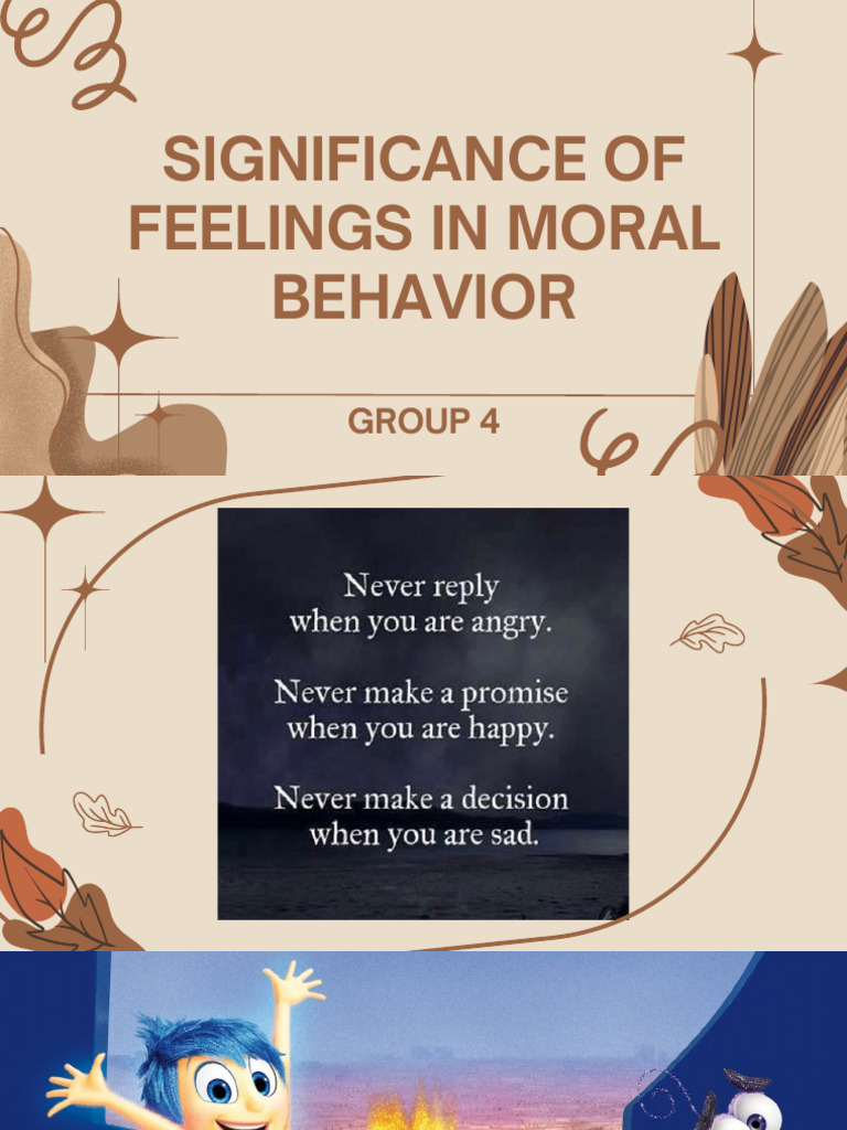 Signifiance of Emotions in Moral Behavior | PDF | Emotions | Disgust