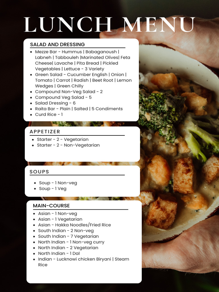 Lunch Buffet Menu | PDF