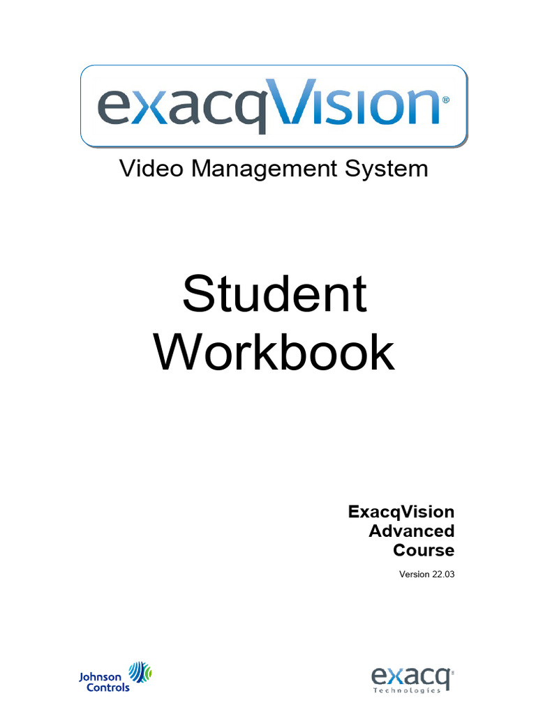 Exacqvision V22.03 L2 Student Workbook en | PDF | Window (Computing) | Computer Engineering